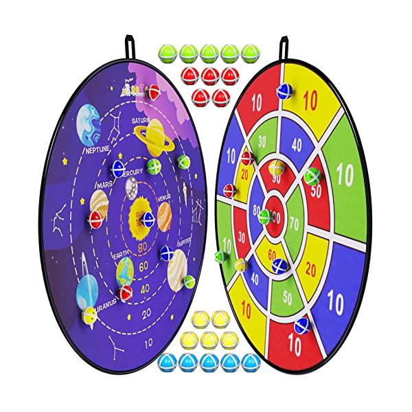 ボードゲーム 英語 アメリカ 海外ゲーム  BooTaa 2 Pack 29" Large Dart Board Game Set with 20 Sticky Balls, Indoor/Sport Outdoor Fun Party P...