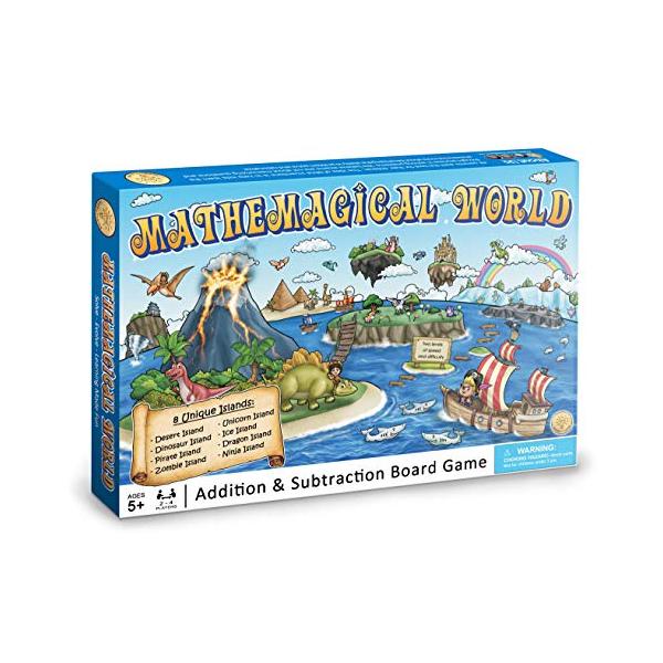 ボードゲーム 英語 アメリカ 海外ゲーム  Mathemagical World - Addition &amp; Subtraction Math Board Game for Kids, 2-4 players, Ages 5+ and...