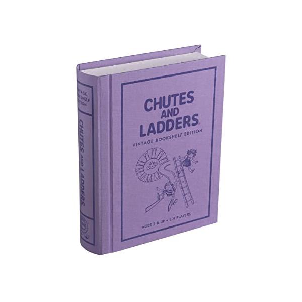 ボードゲーム 英語 アメリカ 海外ゲーム 40412 WS Game Company Chutes and Ladders Vintage Bookshelf Edition, Decorative Library Case with Sl...