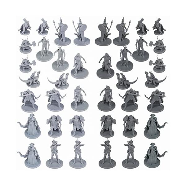 ボードゲーム 英語 アメリカ 海外ゲーム PG40 Path Gaming 40 Fantasy Tabletop Miniatures for Dungeons and Dragons . 28MM Scaled 10 Unique De...