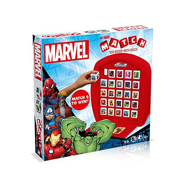 ボードゲーム 英語 アメリカ 海外ゲーム WM01185-EN2-6 Top Trumps Match Game Marvel Heroes - Family Board Games for Kids and Adults - Learni...