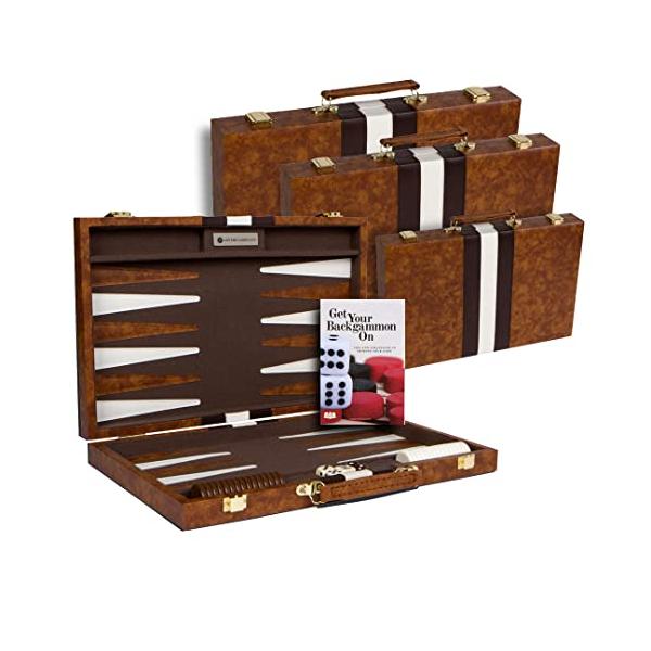 ボードゲーム 英語 アメリカ 海外ゲーム 43227-2678 Get The Games Out Top Backgammon Set - Classic Board Game Case - 2 Players - Best Strate...