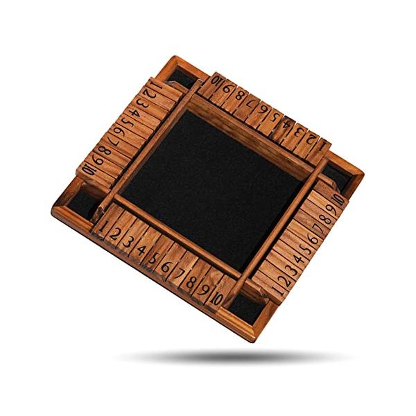 ボードゲーム 英語 アメリカ 海外ゲーム STB-12 Crobyi Shut The Box Game Wooden for 1-4 Players，Educational &amp; Fun Wooden Board Game with...