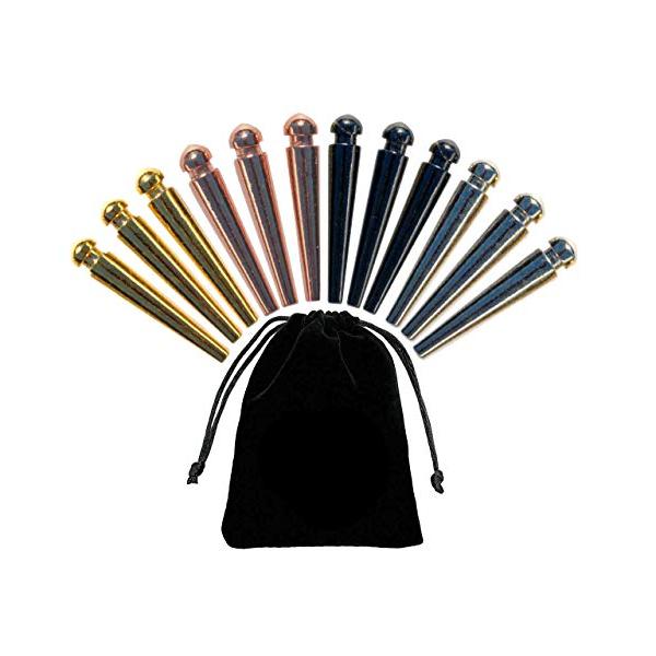 ボードゲーム 英語 アメリカ 海外ゲーム  WE Games Easy-Grip Metal Cribbage Board Pegs and Velvet Pouch - Set of 12 Pins (3 Brass, 3 Chrome,...