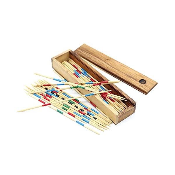 ボードゲーム 英語 アメリカ 海外ゲーム GP426 BSIRI Mikado Wooden Pick Up Sticks Classic Board Game for Adults in Family and Board Games fo...