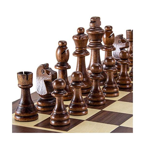 ボードゲーム 英語 アメリカ 海外ゲーム 19128 AMEROUS Wooden Chess Pieces Only, Tournament Staunton Wood Chessmen with 3.5 inches King, Che...
