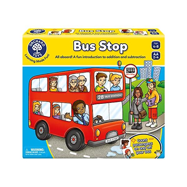 ボードゲーム 英語 アメリカ 海外ゲーム 91031 Orchard Toys Moose Games Bus Stop Game. A Fun Introduction to Addition and Subtraction. Pick ...
