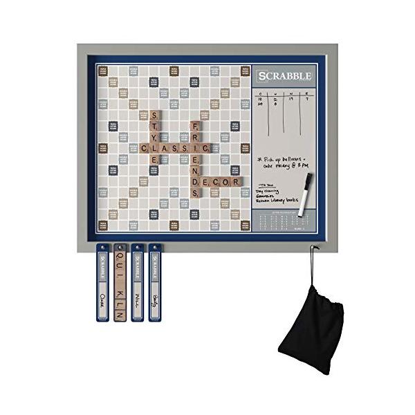 ボードゲーム 英語 アメリカ 海外ゲーム 37007 WS Game Company Scrabble Deluxe 2-in-1 Wall Edition: Family Word Game with Magnetic Letter Ti...
