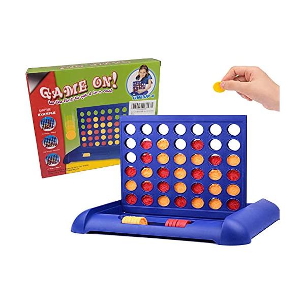ボードゲーム 英語 アメリカ 海外ゲーム  4 IN A ROW Board Games Foldable Line up 4 Toys Children's Educational for Kids Blue SHUYUE海外限定品を迅速...