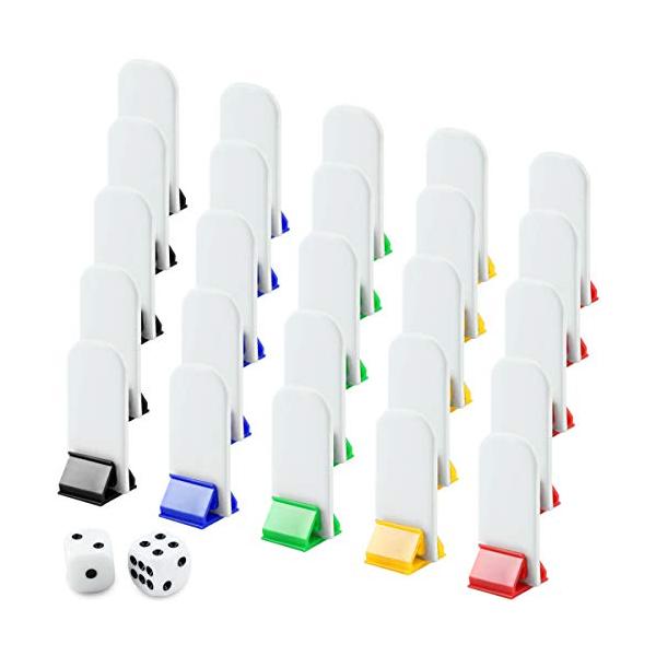 ボードゲーム 英語 アメリカ 海外ゲーム  Bignc 50 Pack Colorful Game Card Stands, 50 Pieces White Blank Game Board Marker for DIY Board Gam...