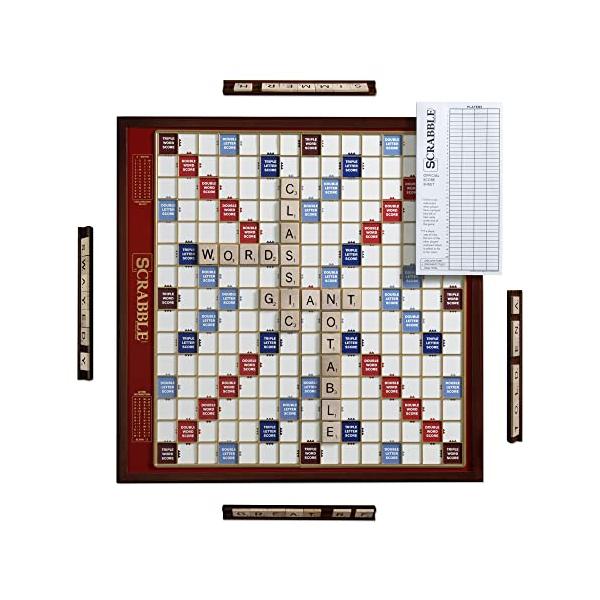 ボードゲーム 英語 アメリカ 海外ゲーム WS21010 Scrabble Giant Deluxe Edition by WS Game Company with Oversized Rotating Wooden Game Board ...