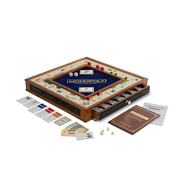 ボードゲーム 英語 アメリカ 海外ゲーム 34002 Monopoly Trophy Edition by WS Game Company ? Premium 2-Tone Wooden Cabinet with 2 Storage Dra...