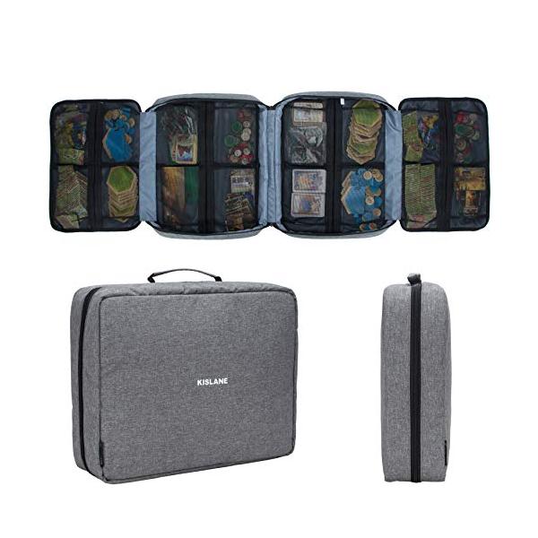 ボードゲーム 英語 アメリカ 海外ゲーム  KISLANE Board Game Carrying Case with 18 Pockets for Board Games, Pieces, Tokens, Cards and More, ...