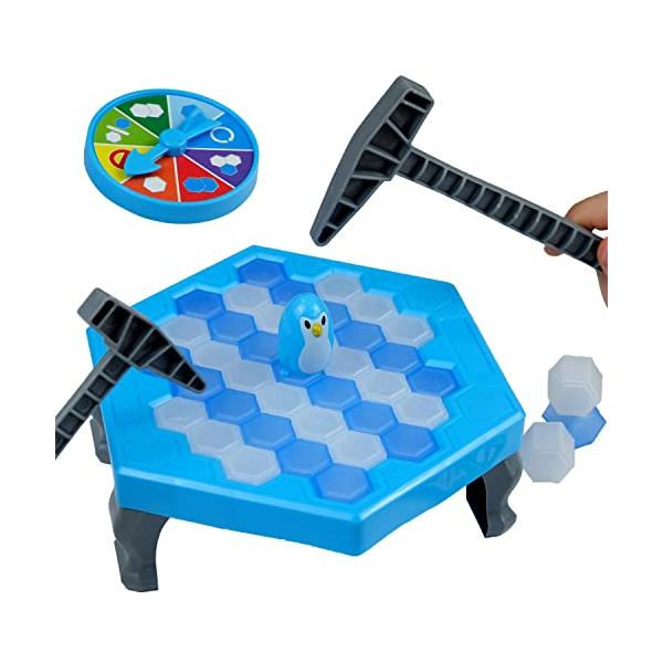 ボードゲーム 英語 アメリカ 海外ゲーム  Save Penguin Break Ice Frozen Game for Kids, Meroqeel Protect The Iceberg Dont Let Penguins Trap o...