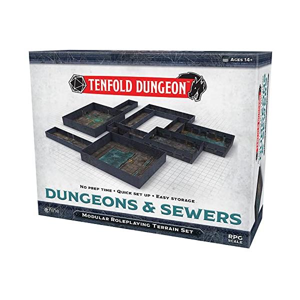 ボードゲーム 英語 アメリカ 海外ゲーム GF9TFD02 Gale Force Nine Tenfold Dungeon: Dungeons &amp; Sewers - Modular Roleplaying Terrain Set &...