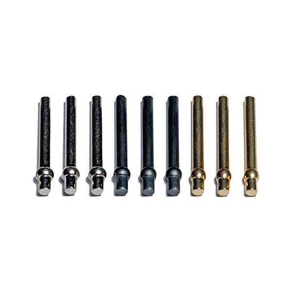 ボードゲーム 英語 アメリカ 海外ゲーム 326104 WE Games Standard Metal Cribbage Pegs with Velvet Pouch - Set of 9 (Brass, Silver &amp; Blac...