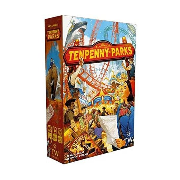 ボードゲーム 英語 アメリカ 海外ゲーム TWK3005t Tenpenny Parks Board Game | Build The Best Theme Park | Beautiful Amusement Park Strategy ...