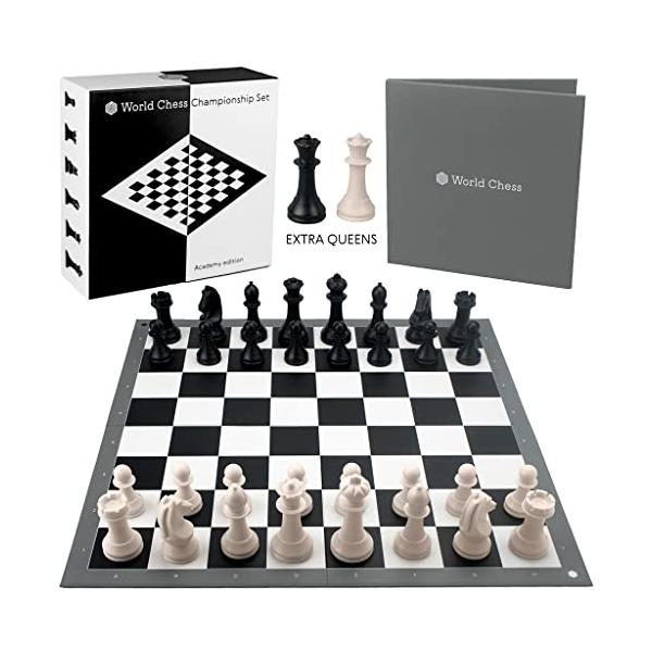 ボードゲーム 英語 アメリカ 海外ゲーム SP0098 World Chess Championship Set Full Official Tournament Extra Queens Unique Sets for Kids and ...
