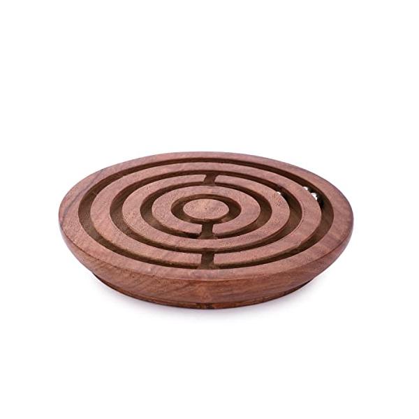 ボードゲーム 英語 アメリカ 海外ゲーム AJ-UK-Labyrinth_Puzzle Ajuny Handcrafted Indian Wooden Round Labyrinth Ball Maze Puzzle Board Game ...