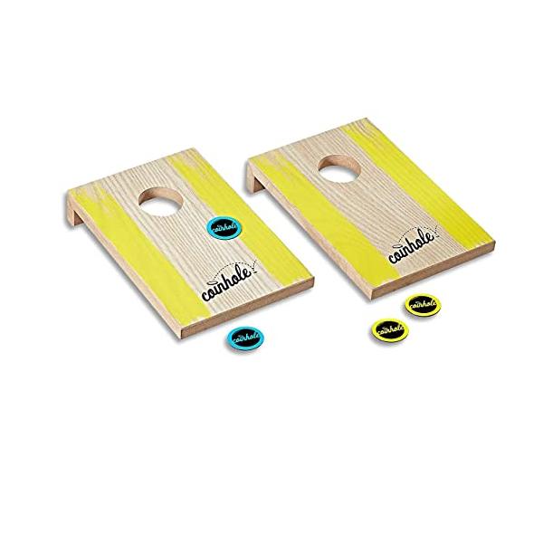 ボードゲーム 英語 アメリカ 海外ゲーム MABROZON Coinhole Hasbro Tabletop Game Coin Bouncing Party Game | Desktop Cornhole Game Set Board G...