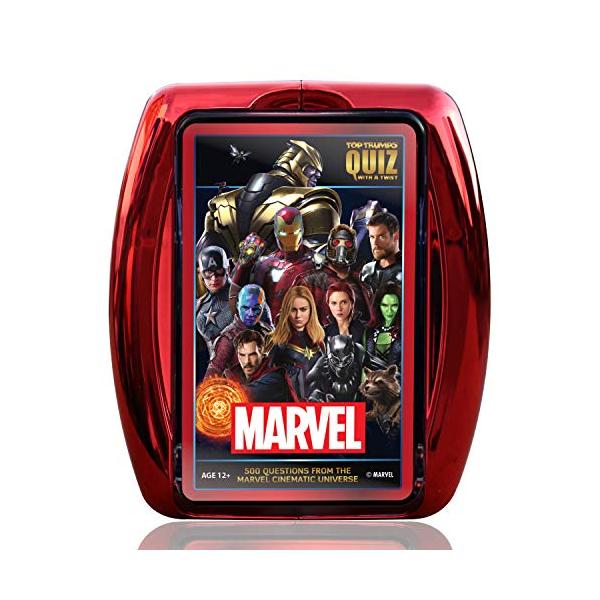 ボードゲーム 英語 アメリカ 海外ゲーム WM00006-EN1-6 Top Trumps Marvel Cinematic Universe Quiz Game, 500 Questions to Test Your Knowledge ...