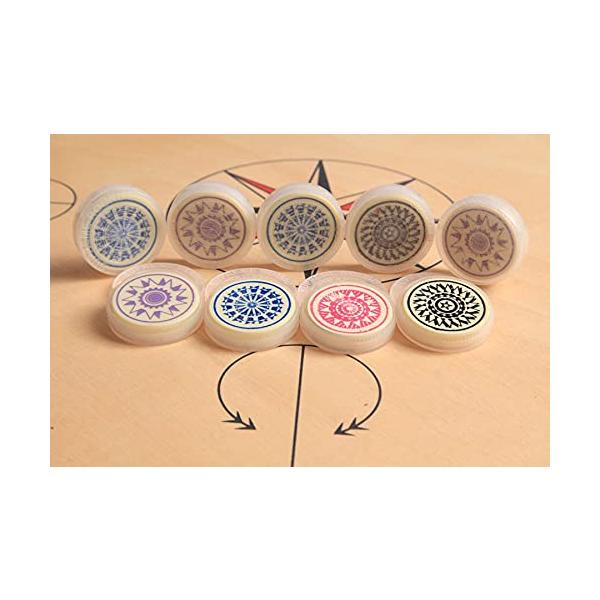 ボードゲーム 英語 アメリカ 海外ゲーム  Frescorr - (Set of 2) Carrom Strikers for Carrom with Plastic Outer case, Acrylic Material and Lon...