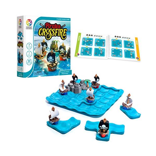 ボードゲーム 英語 アメリカ 海外ゲーム SG 094US SmartGames Pirates Crossfire ? Strategy Logic Game with 4 Playing Modes and 80 Challenges ...