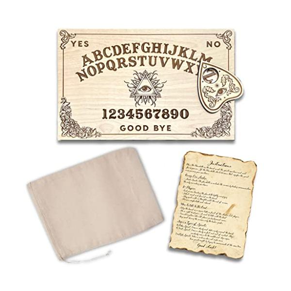 ボードゲーム 英語 アメリカ 海外ゲーム ouija1md Medium Wooden Spirit Board - Talking Board - Spirit Board - Medium Size 14.5 x 9.2'' Handm...