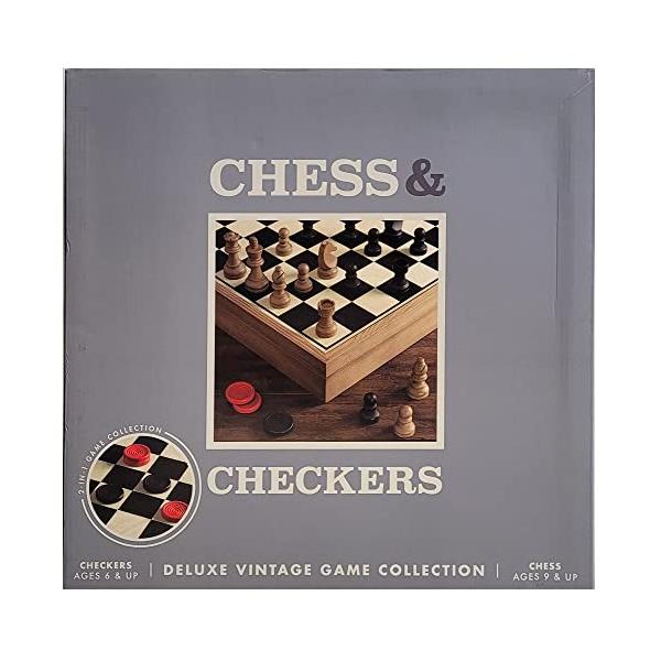 ボードゲーム 英語 アメリカ 海外ゲーム 1540888-CC WS Game Company Deluxe Vintage 2-in-1 Wood Chess and Checkers Game Set海外限定品を迅速輸入！5〜15営業日...