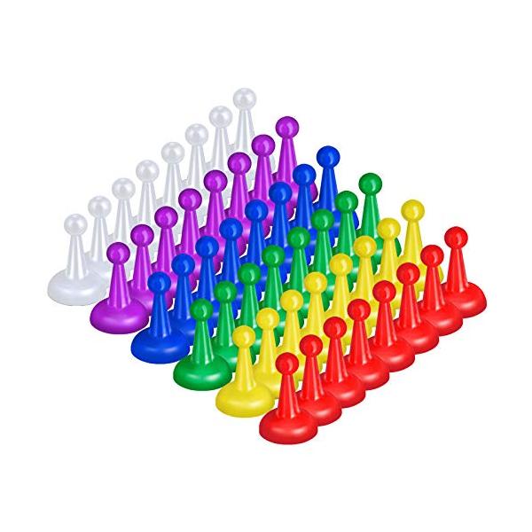 ボードゲーム 英語 アメリカ 海外ゲーム  Sumind 48 Pcs 1 Inch Board Game Pieces Multicolor Pawns Board Game Pawns Plastic Chess Pieces for ...