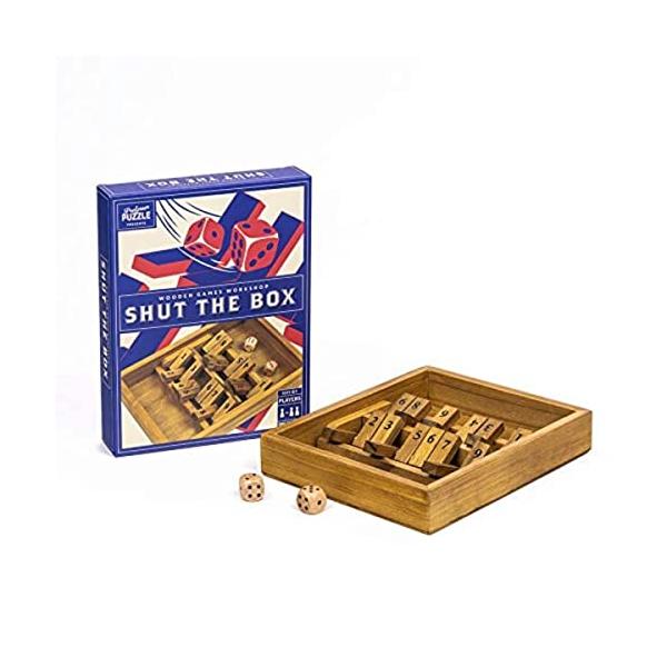 ボードゲーム 英語 アメリカ 海外ゲーム WGW5303 Shut The Box - Traditional Wooden 2 Player Board Game for Adults and Family. Wooden Shut Th...