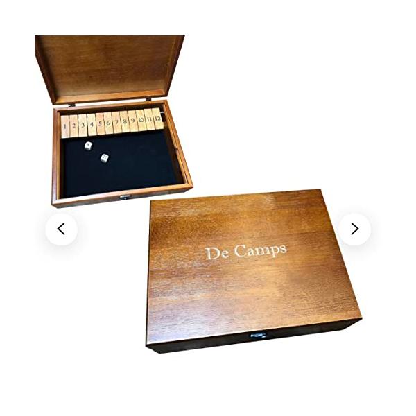 ボードゲーム 英語 アメリカ 海外ゲーム  WE Games Custom Engraved Shut The Box Game Wooden Dice Games, Personalized Engraving, Tabletop Bar...