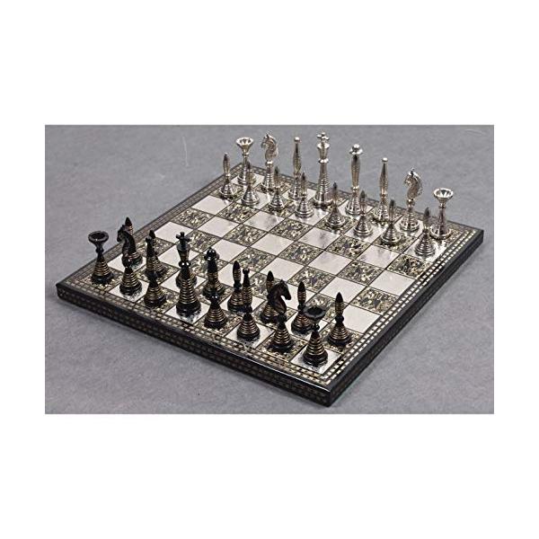 ボードゲーム 英語 アメリカ 海外ゲーム  PSQRMART Brass Metal Chess Board Game Set with 100% Brass Pieces Collectible Premium Brass Chess S...
