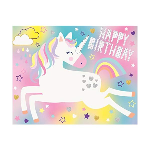 ボードゲーム 英語 アメリカ 海外ゲーム 72499 Magical Unicorn Party Game for 16 - 1 Set (19" x 15") - Exciting Activity for Kids, Standout ...