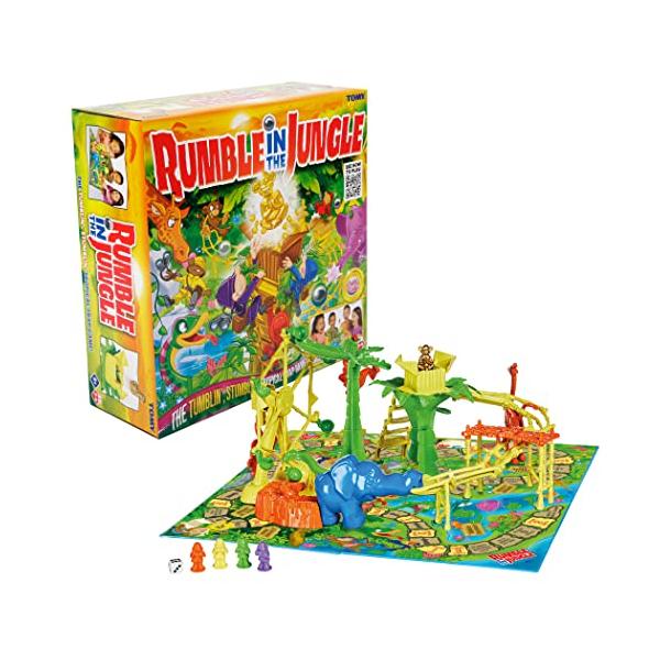 ボードゲーム 英語 アメリカ 海外ゲーム T73421US TOMY Rumble in The Jungle ? Marble Run Family Board Game for Game Night ? Fun Board Games ...