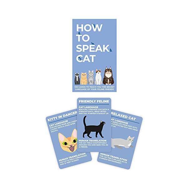 ボードゲーム 英語 アメリカ 海外ゲーム GR490104 Gift Republic How To Speak Cat 100 Cards Fun Gift for Cat Lovers Learn What Your Kitten is...