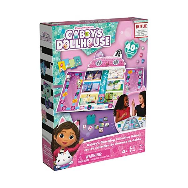ボードゲーム 英語 アメリカ 海外ゲーム 6066888 Spin Master Games, Gabby’s Dollhouse, Charming Collection Board Game for Kids &amp; Family,...