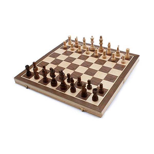 ボードゲーム 英語 アメリカ 海外ゲーム BG-2002 GSE Games &amp; Sports Expert 15" Wooden Chess Set, Folding Chess Board Set with Pieces Sto...