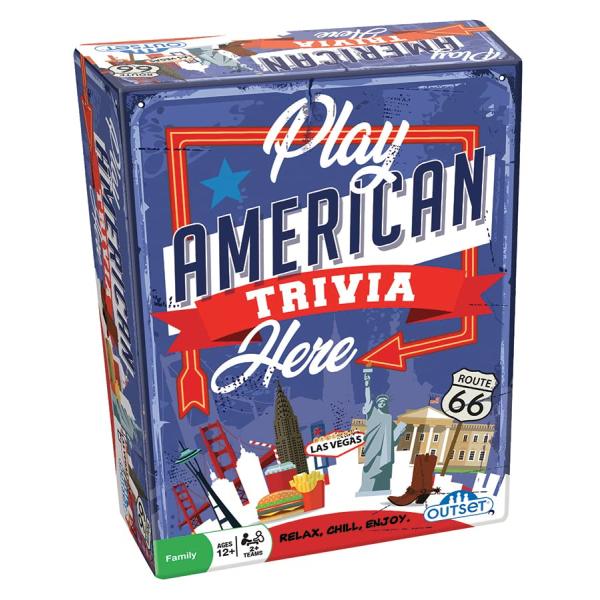 ボードゲーム 英語 アメリカ 海外ゲーム  Outset Media Play American Trivia Here - The American Themed Party Game for Ages 12 and up海外限定品を迅速...