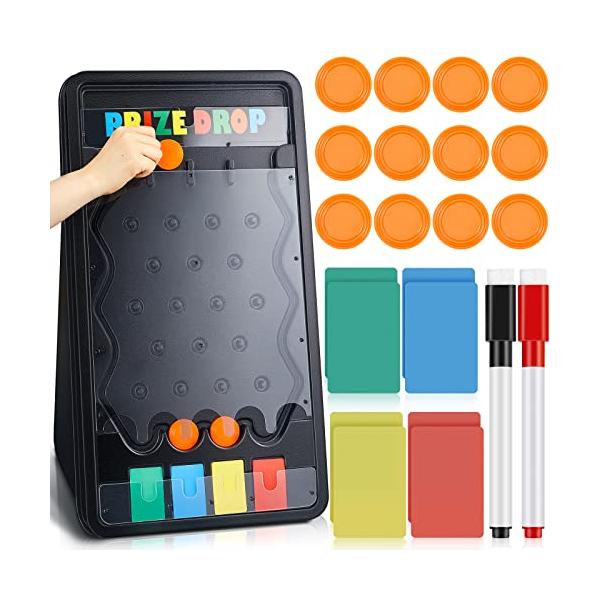 ボードゲーム 英語 アメリカ 海外ゲーム KV-Deekin-367 25 x 14 Inch Prize Drop Board Foldable Stand Disk Drop Board Game Customizable 4 Slot...
