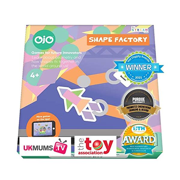 ボードゲーム 英語 アメリカ 海外ゲーム  OjO Shape Factory Creative &amp; Educational Toy for Toddlers | Kids Learn Shapes Game - Boost Mat...