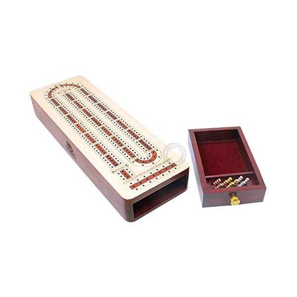 ボードゲーム 英語 アメリカ 海外ゲーム  House of Cribbage Continuous Cribbage Board Alphabet e Shape Inlaid in Maple and Bloodwood with St...