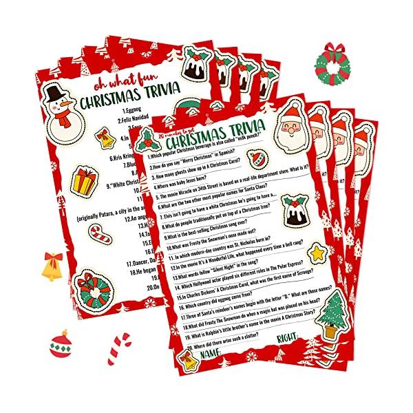 ボードゲーム 英語 アメリカ 海外ゲーム  Marspark 80 Pieces Christmas Trivia Games Question and Answer Cards Trivia Games for Family, Chris...