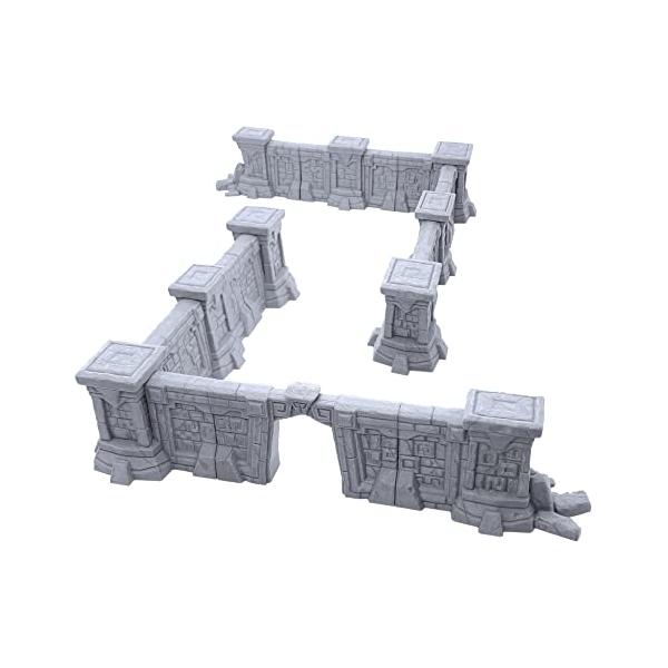 ボードゲーム 英語 アメリカ 海外ゲーム  Forgotten Temple Walls by Makers Anvil, 3D Printed Tabletop RPG Scenery and Wargame Terrain for 28...