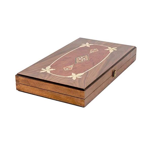 ボードゲーム 英語 アメリカ 海外ゲーム  Backgammon Set Mosaic Design- Foldable Walnut Board - Classic Board Game - Size 20,5"海外限定品を迅速輸入！5〜...