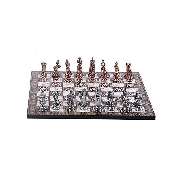 ボードゲーム 英語 アメリカ 海外ゲーム  Medieval British Army Antique Copper Metal Chess Set for Adults, Handmade Pieces and Mosaic Design...