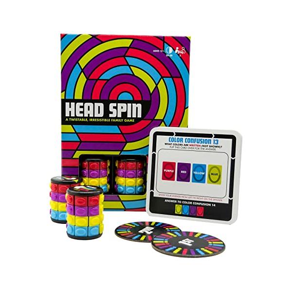 ボードゲーム 英語 アメリカ 海外ゲーム SG017 Project Genius Head Spin Game ? Family Game Night, Fidget Spinners, 200 Logic Puzzle Cards, A...