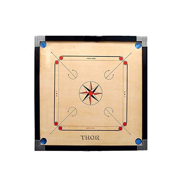ボードゲーム 英語 アメリカ 海外ゲーム  Classic Carrom Board Black Wood for Tournament with Coins Striker &amp; Powder Full Size 32 Inch R...
