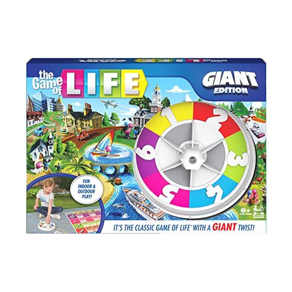 ボードゲーム 英語 アメリカ 海外ゲーム 6066328 The Game of Life, Giant Edition Family Board Game Indoor/Outdoor Fun Game with Big Oversize...
