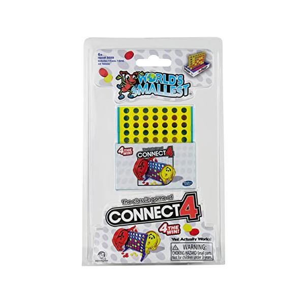 ボードゲーム 英語 アメリカ 海外ゲーム 5059 World's Smallest Connect 4 Board Game, Miniature Classic Game with Grid, Case &amp; Tokens, Fu...
